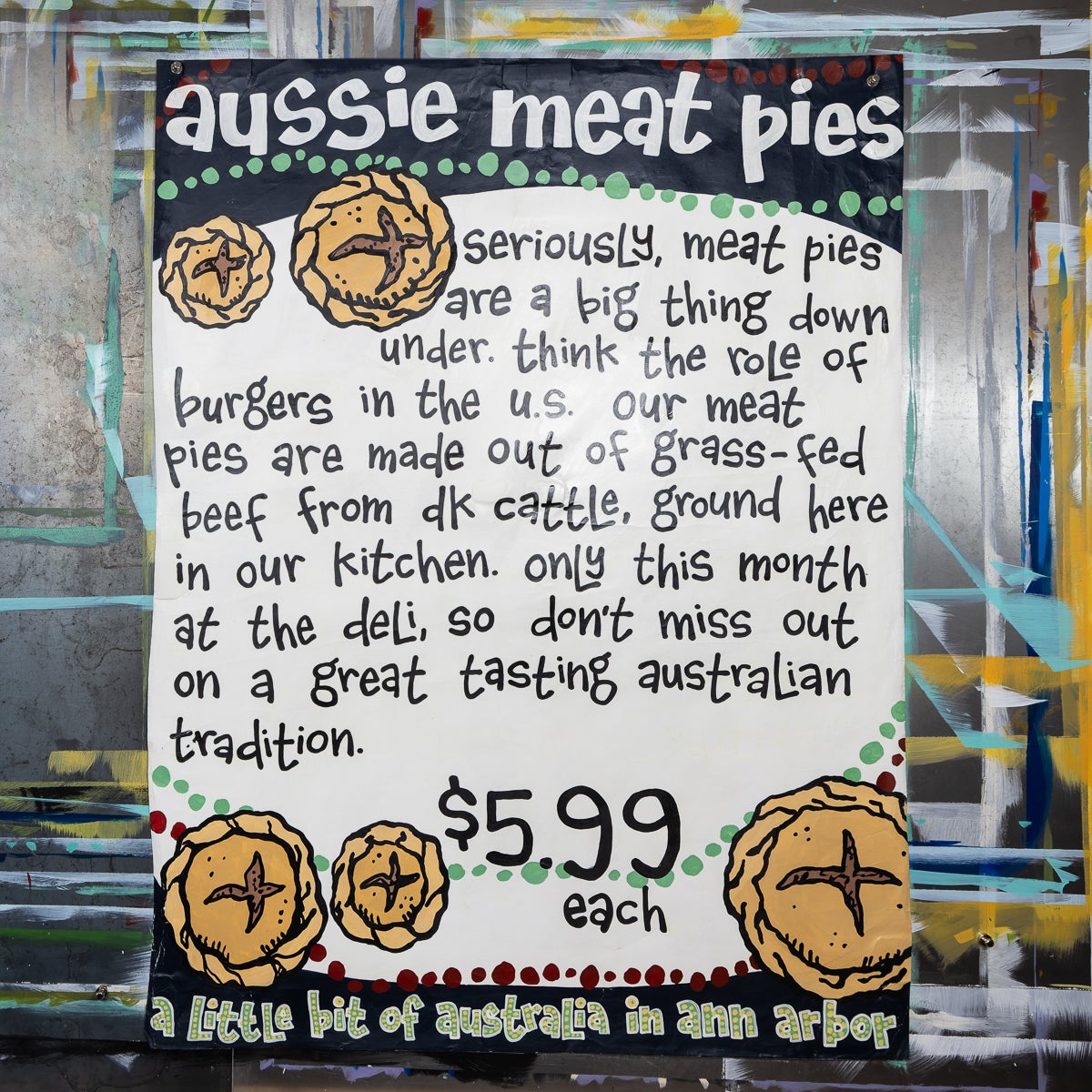 Aussie meat pie poster | Zingerman's Deli Specialty Foods